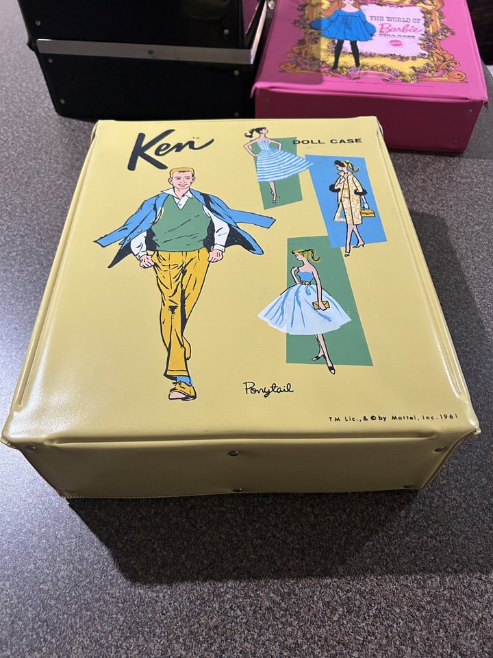 Vintage Early Ken Doll W/ clothes, cases, accessories + 2 Barbie & Ken ...