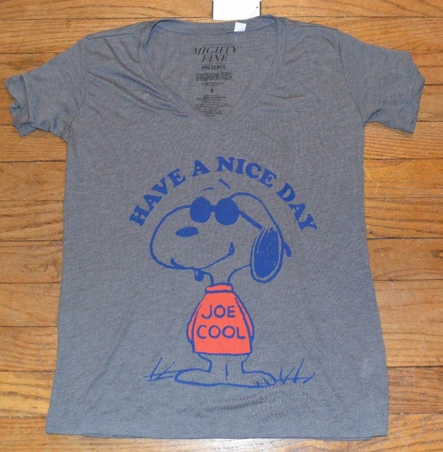 Joe Cool Snoopy Have A Nice Day Juniors Top Officially Licensed Peanuts ...