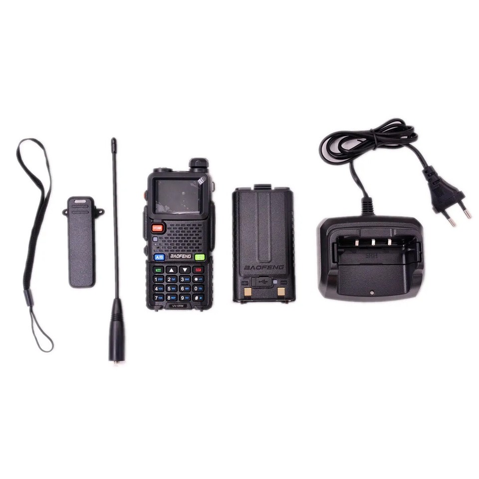 BAOFENG UV-5RM 1.77" Ham Radio 999CH UHF VHF Long Range Type C Two Way ...