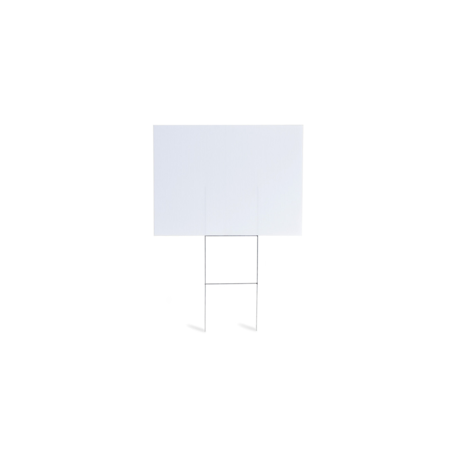 Blank Yard Signs (25-Pack) - White - 18" x 24" - With 24" x 9" Double H ...