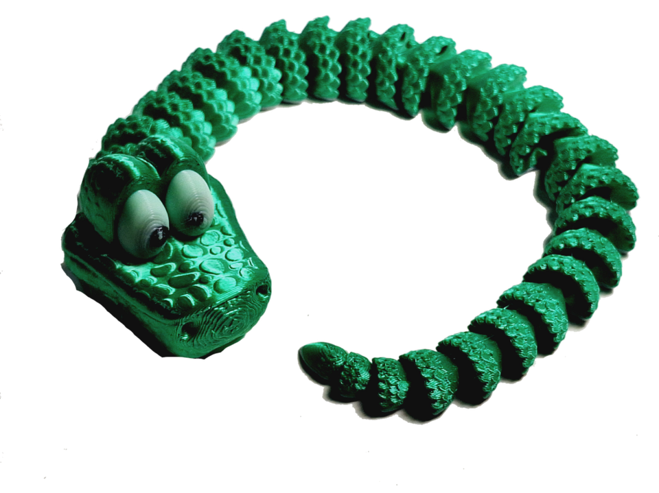 Flexi-Mech Cartoon RattleSnake 3d Print Articulated Mechanical Mouth ...