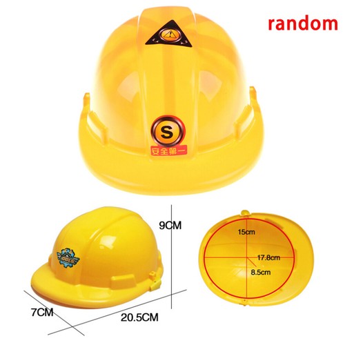 1pc Simulation Safety Helmet Pretend Play Hat Toy Construction_aa ...