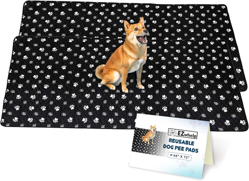 Washable Pee Pads for Dogs - Reusable Whelping Pads, Waterproof Rug Pad ...
