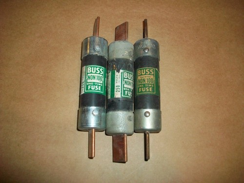 3pc BUSSMANN 100A ONE-TIME FUSE NON 100 NON100 USED | eBay
