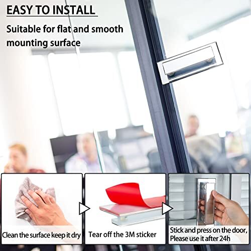 Door Pull Handle Adhesive Self Stick Acrylic Drawer Pulls Mirrored ...