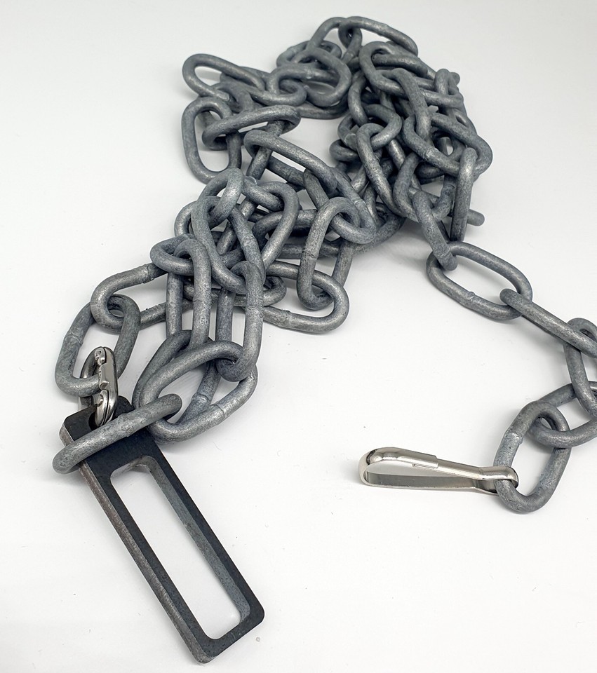 175cm Galvanised Extra Long Belly Chain High Security Handcuffs Martin ...