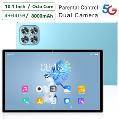 10.1" WIFI Tablet Android Tablets Pad 32G 64GB HD Octa / Quad-Core Dual ...