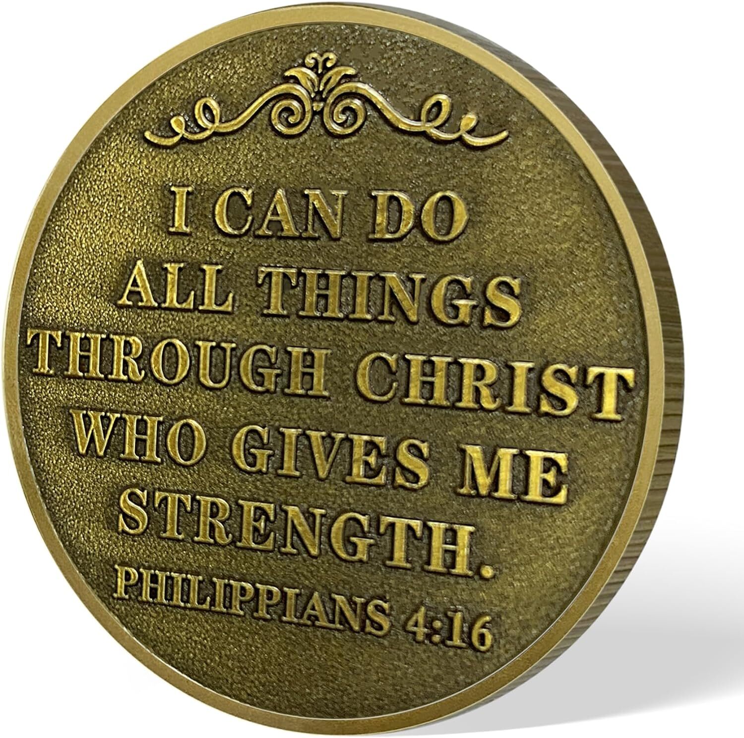 Knight Templar Christian Challenge Coin Bible Verses Philippians 4:16 ...