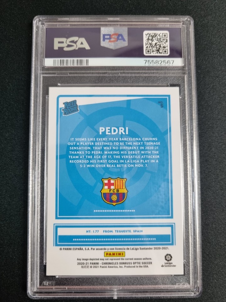 2020-21 Pedri Panini Donruss Optic Rated Rookie Holo FC Barcelona Card ...