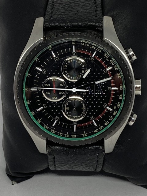 Armani Exchange Men's AX1608 Brown Leather Quartz Watch for sale online ...