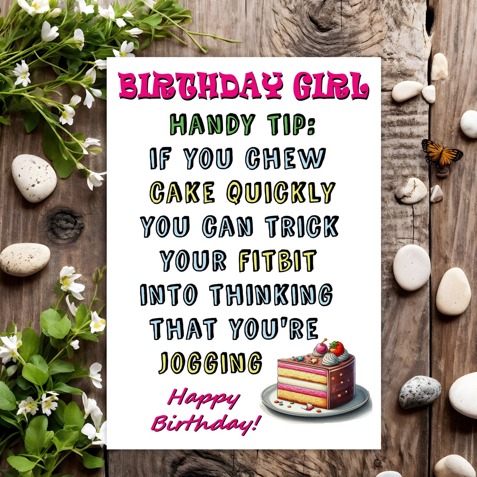 Funny Birthday Card Rude Joke Humour for Her Women Female - Trick Your ...