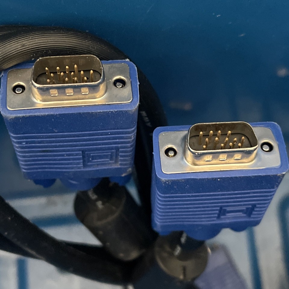 Lot of 3 Heavy Duty VGA 6ft Male to Male SVGA Monitor Cord for Computer ...