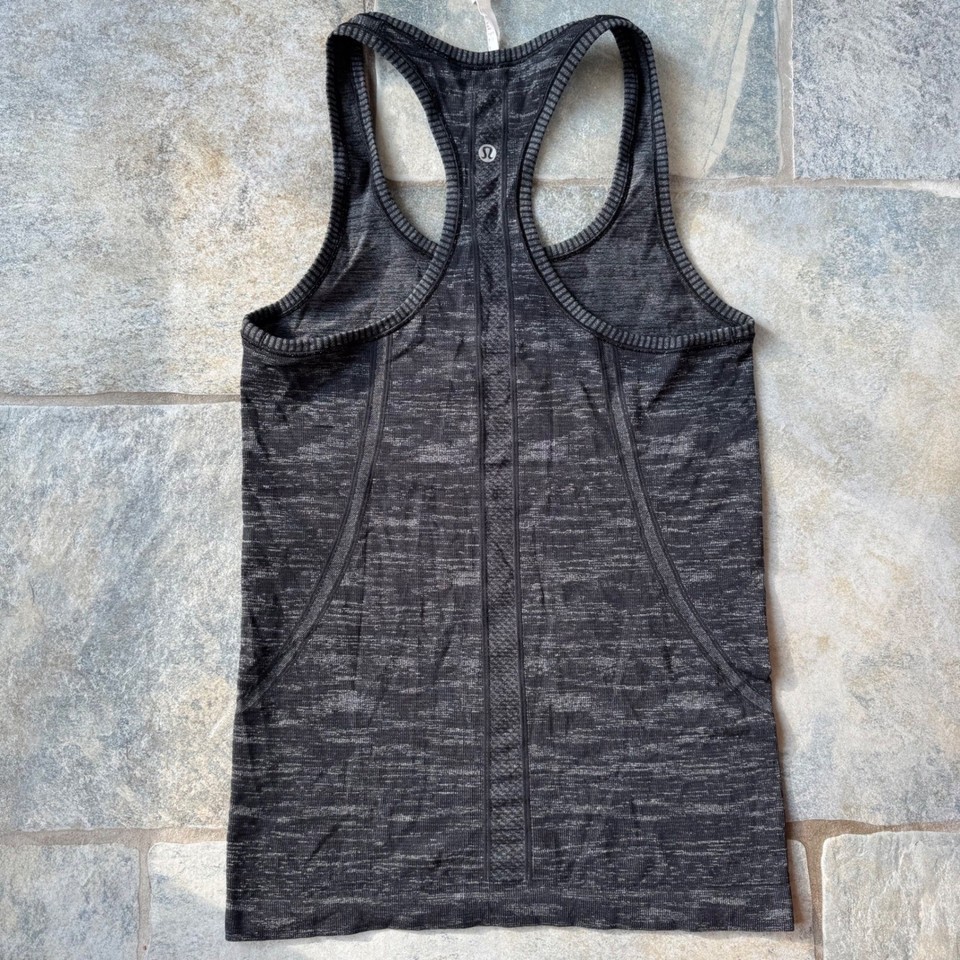 Lululemon Swiftly Tech Racerback Tank 2.0 Heathered Black Gray Marled 6 ...