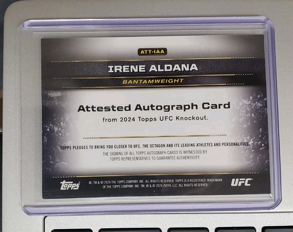 2024 Topps UFC Knockout Irene Aldana Attested On Card Auto | eBay