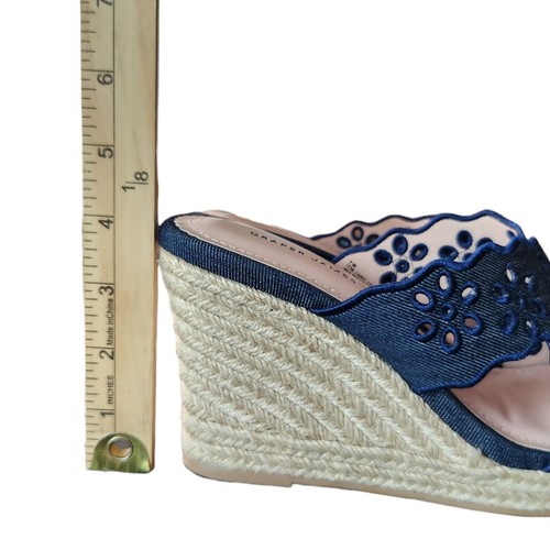 Draper James Navy Blue Wedges Women's Size 7 Boho Coastal | eBay