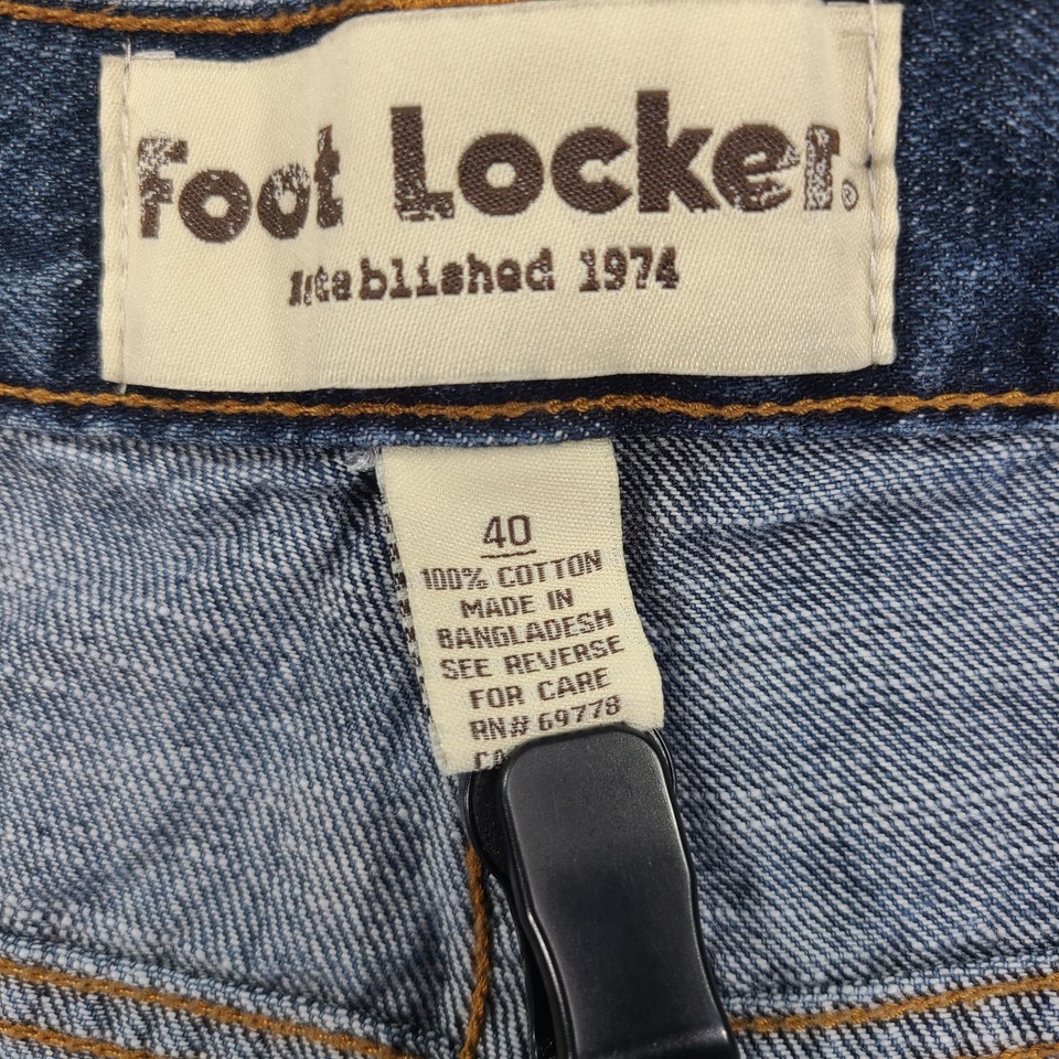 Vtg Foot Locker Long Baggy Capri Denim Shorts Mens 40 Blue 21" Inseam ...