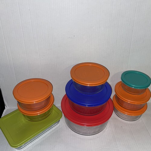 Pyrex Clear Glass Storage Bowls Lot of 9 | eBay