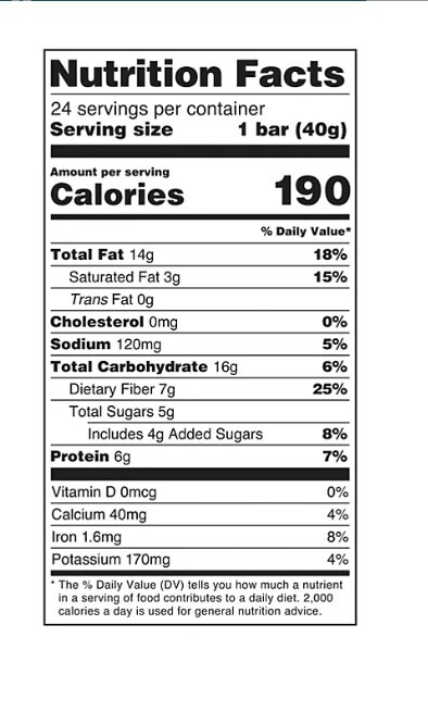 Member's Mark The Better Nut Bar, Dark Chocolate and Sea Salt (24 ct ...