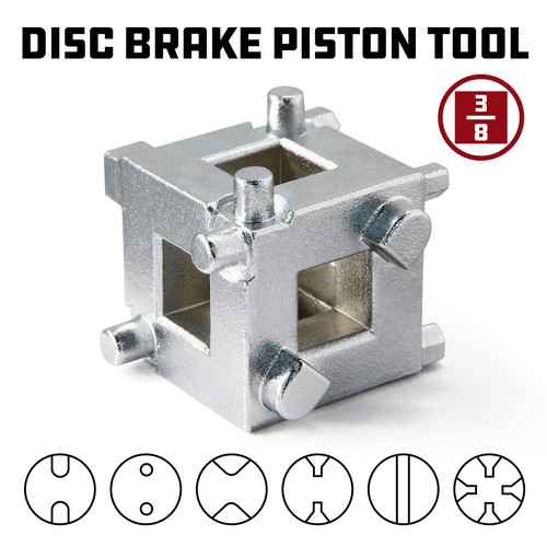 Powerbuilt Rear Disc Brake Piston Cube Tool for 3/8" Drive Tool ...