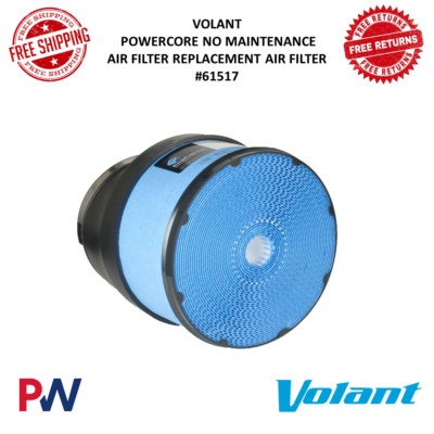 Volant PowerCore Gas Air Filter Straight Blue Round Flanged Offset ...