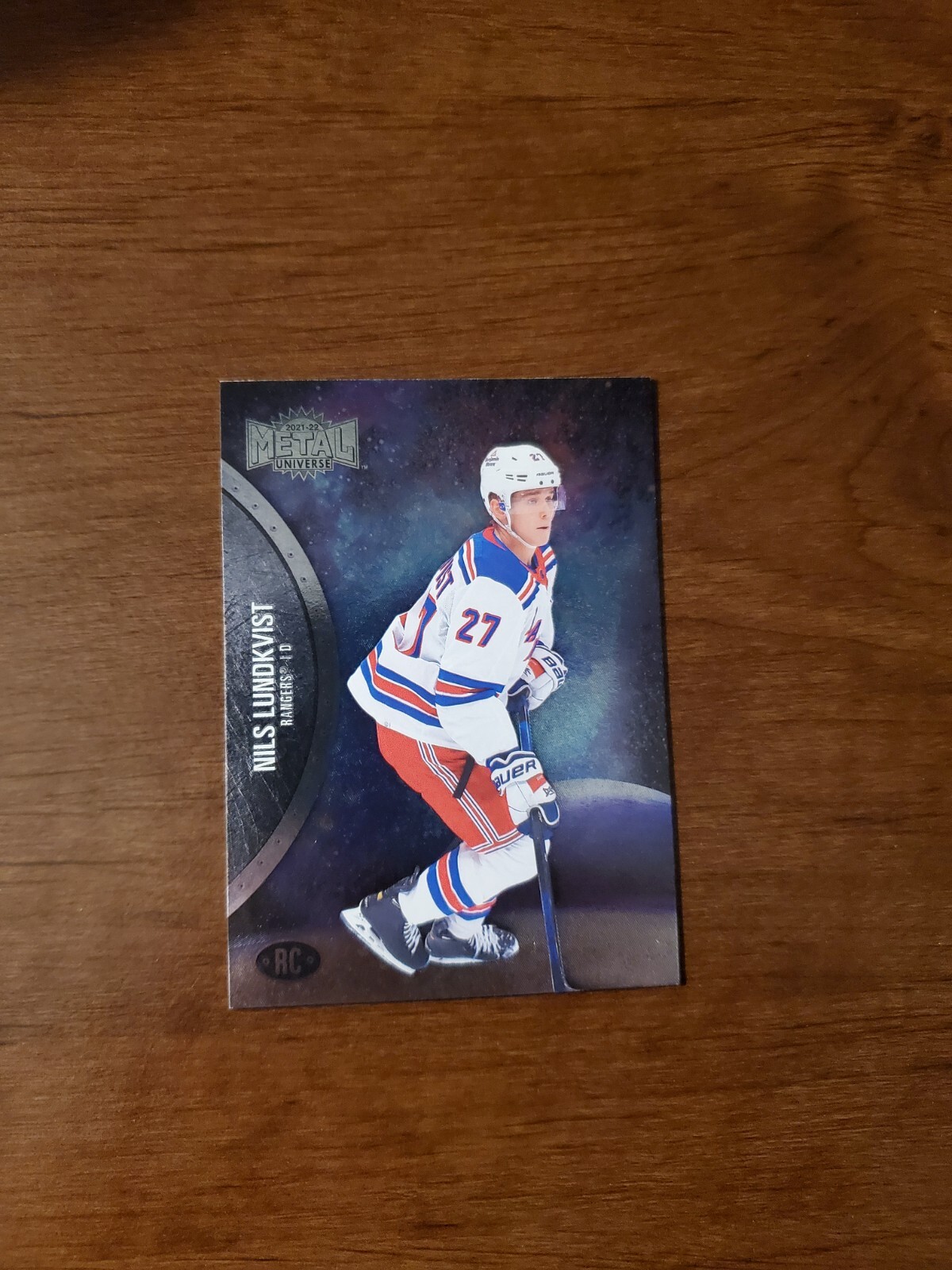 Nils Lundkvist - 2021-22 Skybox Metal Universe - #189 - RC - Rangers | eBay