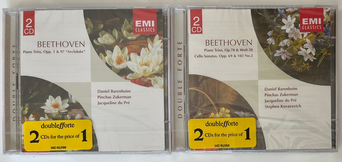 Beethoven Piano Trios Cello Sonatas EMI Du Pre 2 Double Cds Sealed New ...