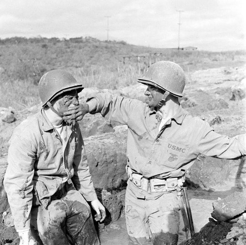 WWII B&W Photo US Marine Raider Camo Training 1943 USMC World War Two ...