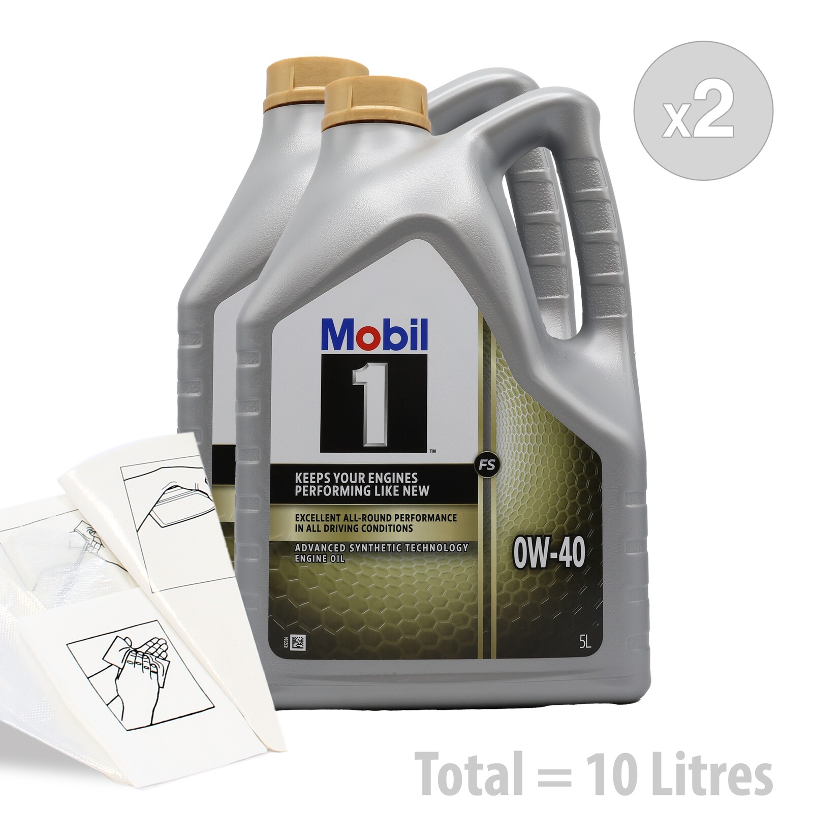 Mobil 1 FS 0W-40 Car Engine Oil Service Kit / Pack 10 LITRES 10L | eBay UK