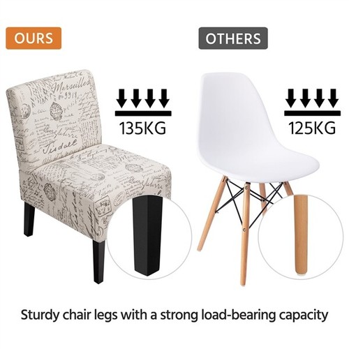 Dining Chair Contemporary Tub Chair Letter Print Wooden Legs Soft ...