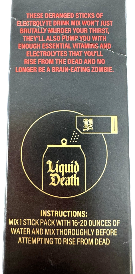 (3) Liquid Death Death Dust Electrolyte Drink Mix Sealed 6 Packets Each ...