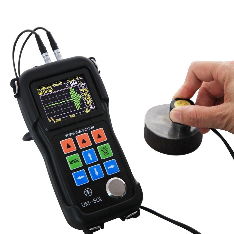 YUSHI UM-5DL Digital Ultrasonic Thickness Gauge Corrosion Test Meter 0. ...