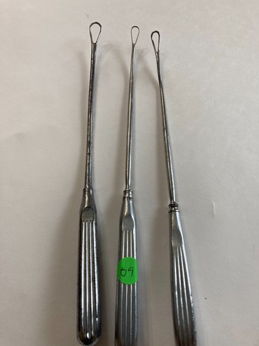 Lot Of 3 Size 9 Sims Uterine Curette Uterus Biopsy Surgical Instrument ...