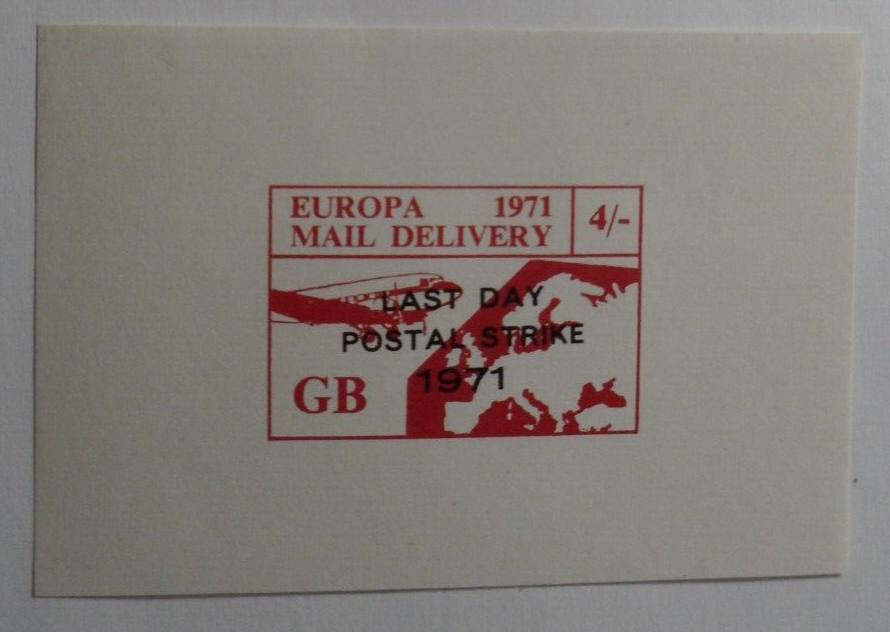 STAMPMART : GB 1971 BRITISH POSTAL STRIKE DELIVERY LAST DAY 2 DIFF ...