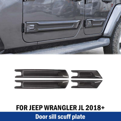 Door Sill Scuff Guard Cover Trim Accessories For Jeep Wrangler JL/JT 18 ...