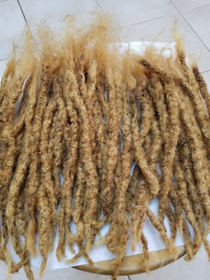6 handmade dread 100% human hair dreadlocks 9'' light Honey blonde 11mm ...