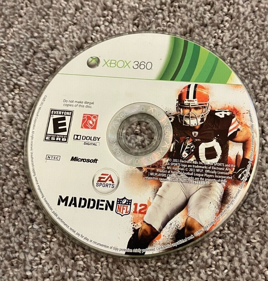 Xbox 360 : Madden NFL 12 (2011) - TESTED - Disc Only 14633196481| eBay