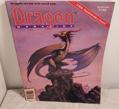 DRAGON MAGAZINE #158 274 325 DUNGEONS+DRAGONS 1980 14TH ANNIVERSARY ...