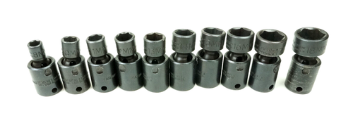 Proto Professional 8mm - 18mm 6 Point Universal Impact Socket Set 3/8 ...
