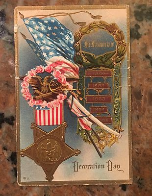Scarce GAR Veteran Decoration Day Card 1911 5.5" X 3.5" | eBay