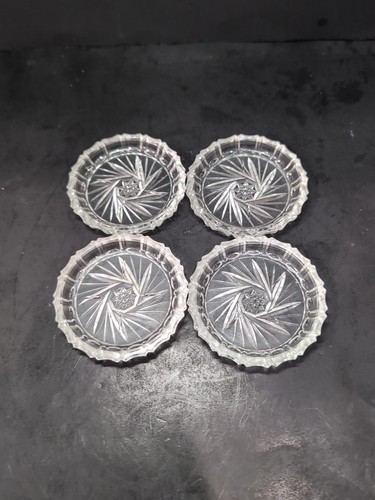 Pinwheel Crystal Glass Coasters, Set of 4 Coasters, Star of David ...
