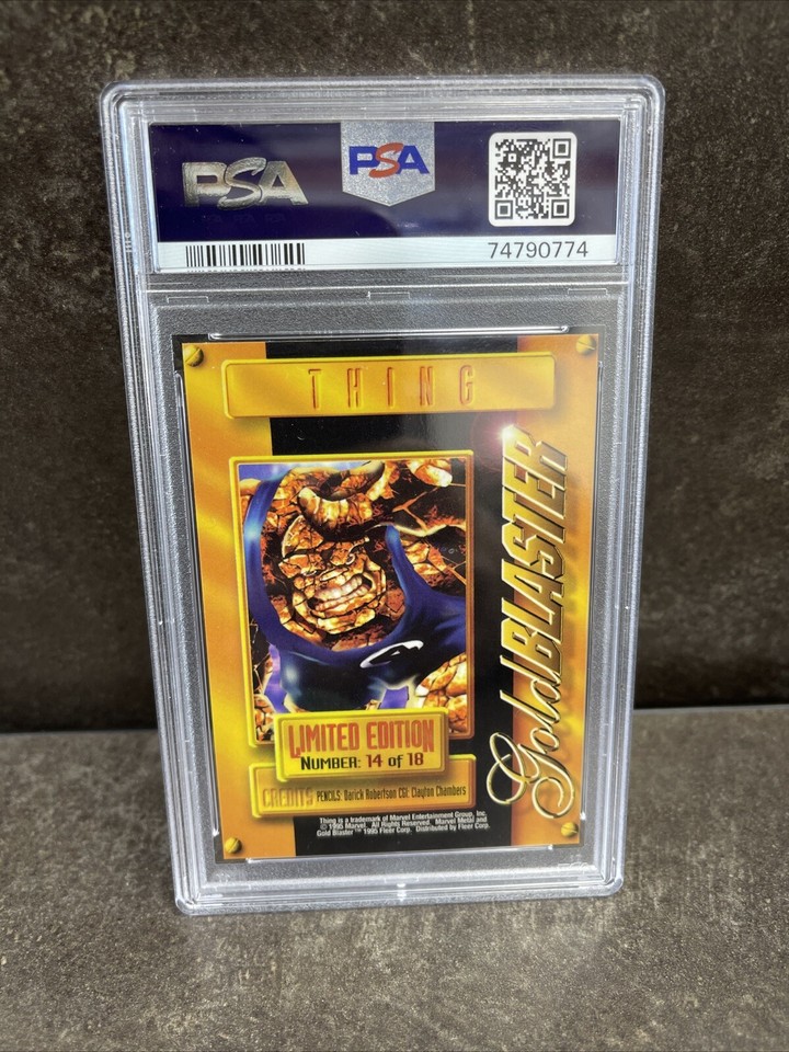 1995 Marvel Metal 14 Thing Metal GOLD BLASTER PSA 10 GEM MINT | eBay