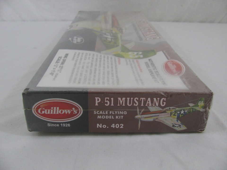 Guillow's Balsa Wood 27" USAF P-51 Mustang Flying Model Airplane Kit ...