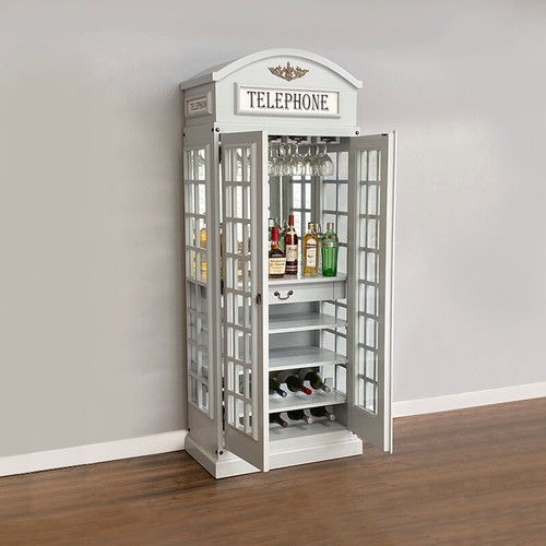 Drinks Cabinet - Iconic BT Telephone Box Style Bar in Grey Colour | eBay UK