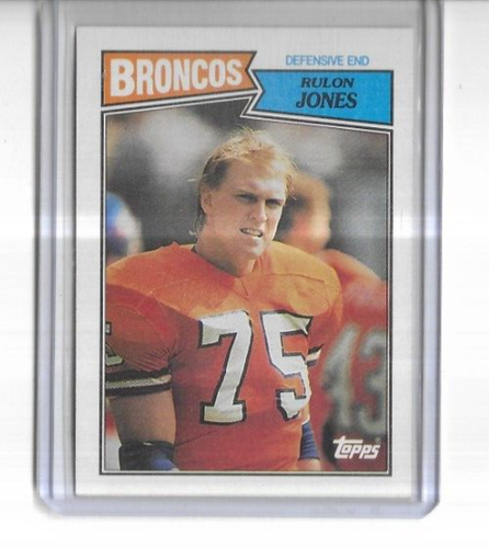 1987 Topps Football #38 Rulon Jones Denver Broncos | eBay