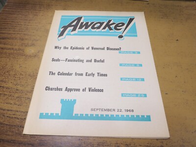 Awake Magazine Watchtower September 22 1968 | eBay