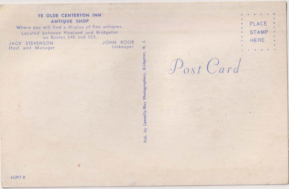 YE OLD CENTERTON INN ANTIQUE SHOP CENTERTON NJ near VINELAND NJ ...