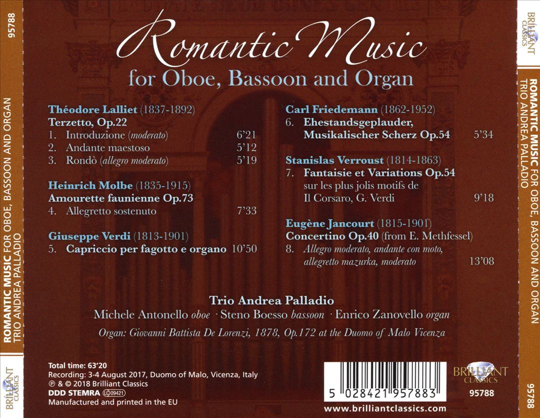 ROMANTIC MUSIC FOR OBOE,BASSOON AND ORGAN NEW CD 5028421957883| eBay