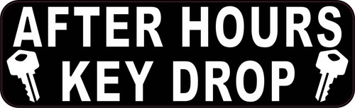 10in x 3in After Hours Key Drop Magnet Car Truck Vehicle Magnetic Sign ...