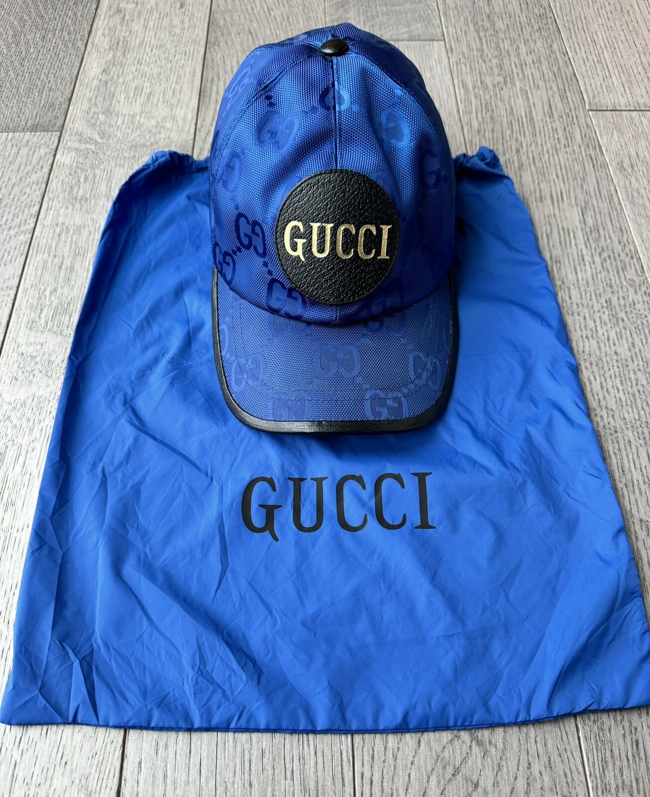GUCCI Blue Logo Nylon & Leather "Off The Grid" Baseba… - Gem