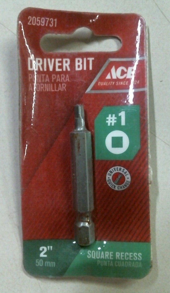 Ace 2059731, #1, 2" Square Recess Driver Bit, FREE SHIPPING | eBay